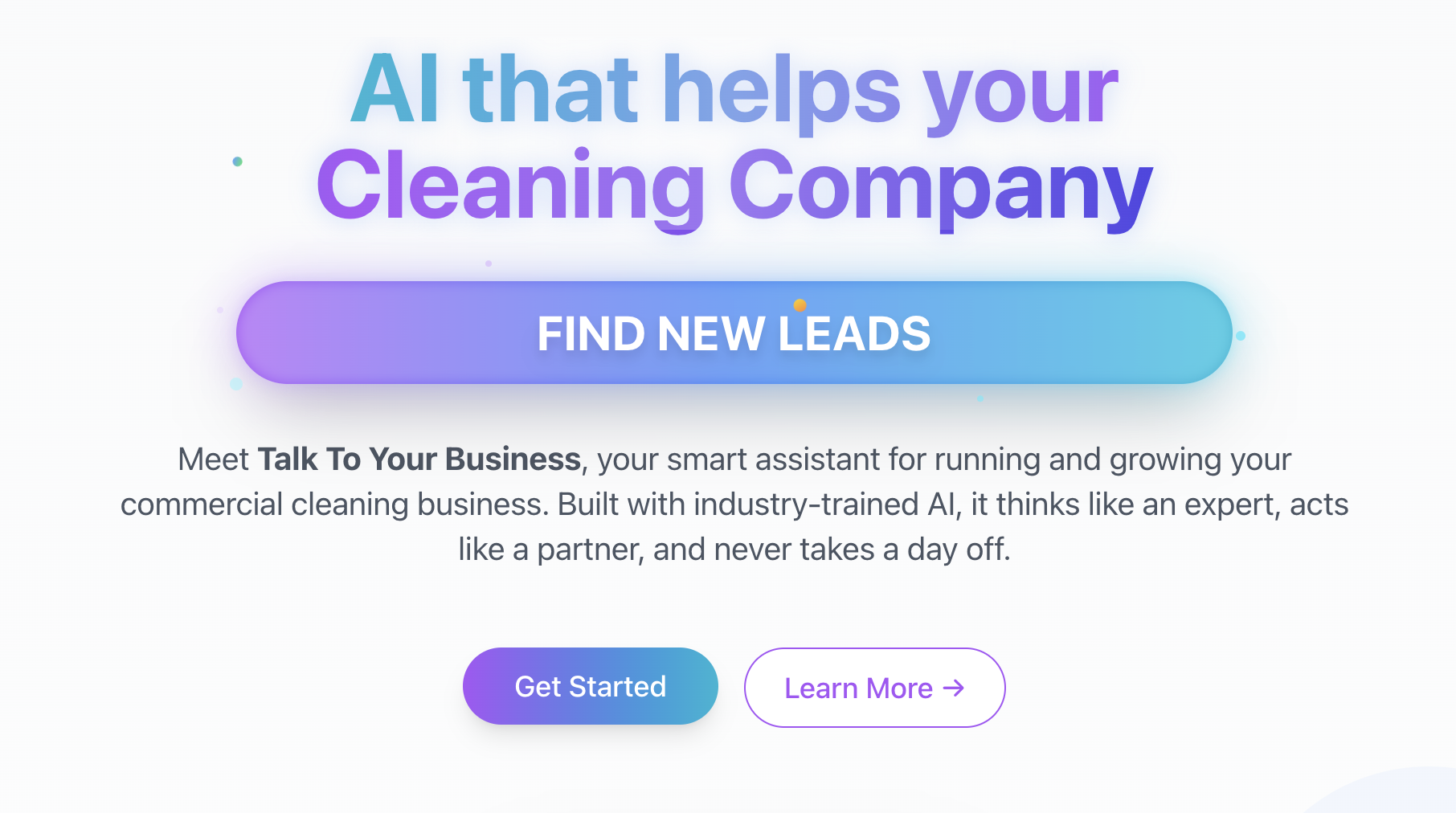 Talk To Your Business - AI for Commercial Cleaning Companies
